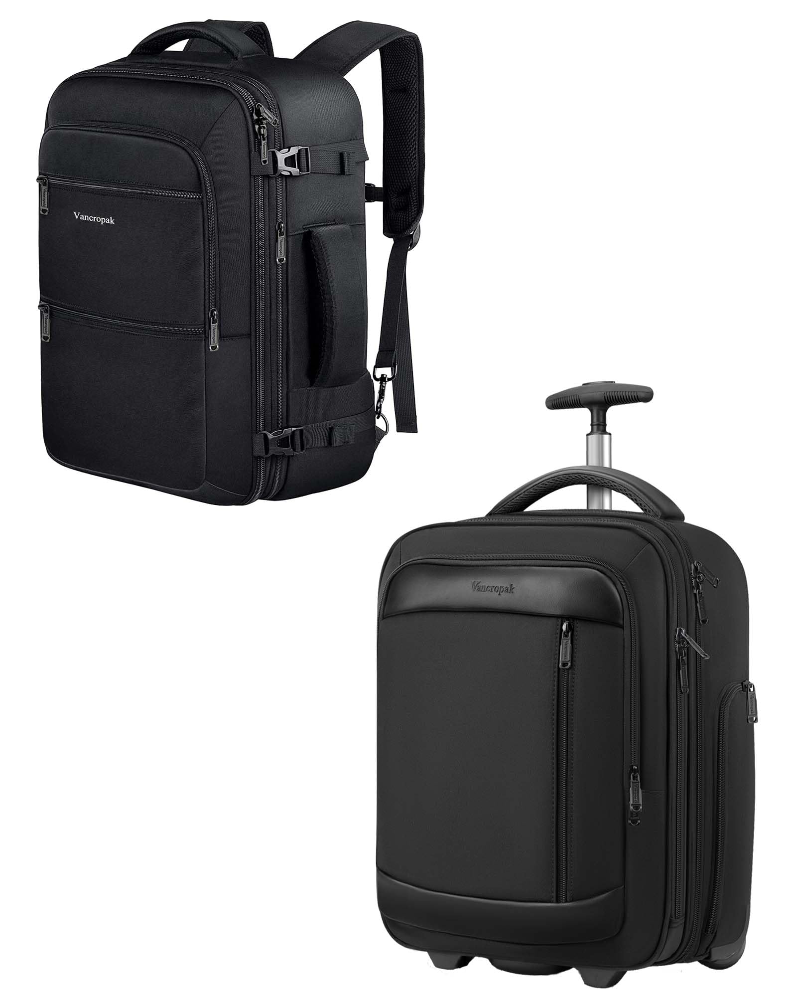 Amazon.com: Vancropak Carry On Backpack, 40L Expandable Extra Large ...