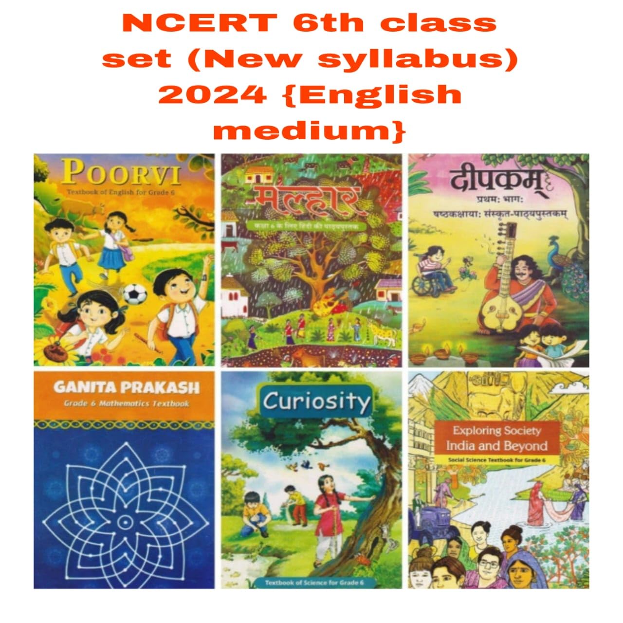 6th Class NCERT Complete Textbook Set of 6, English, Hindi, Science ...