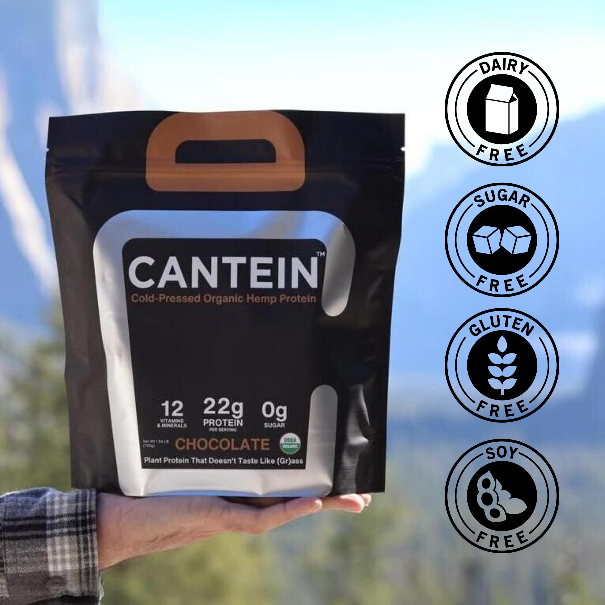 Snapklik.com : Cantein Plant Based Protein Powder, Organic Vegan Hemp ...