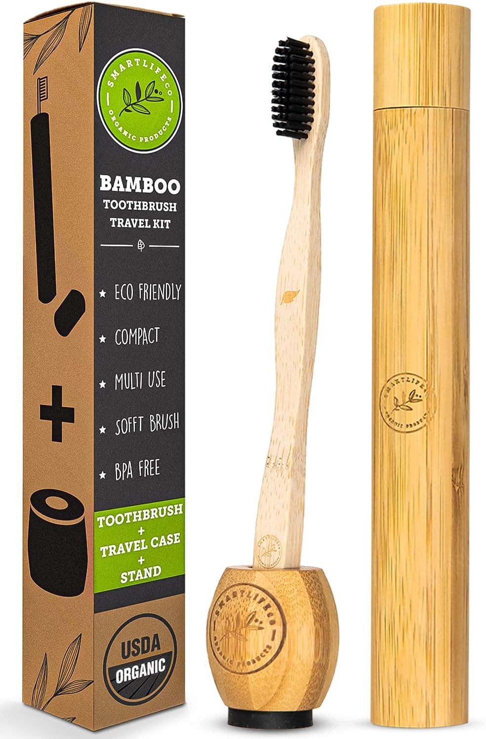 Amazon.com : Native Birds Bamboo Toothbrush with Soft Charcoal Infused ...