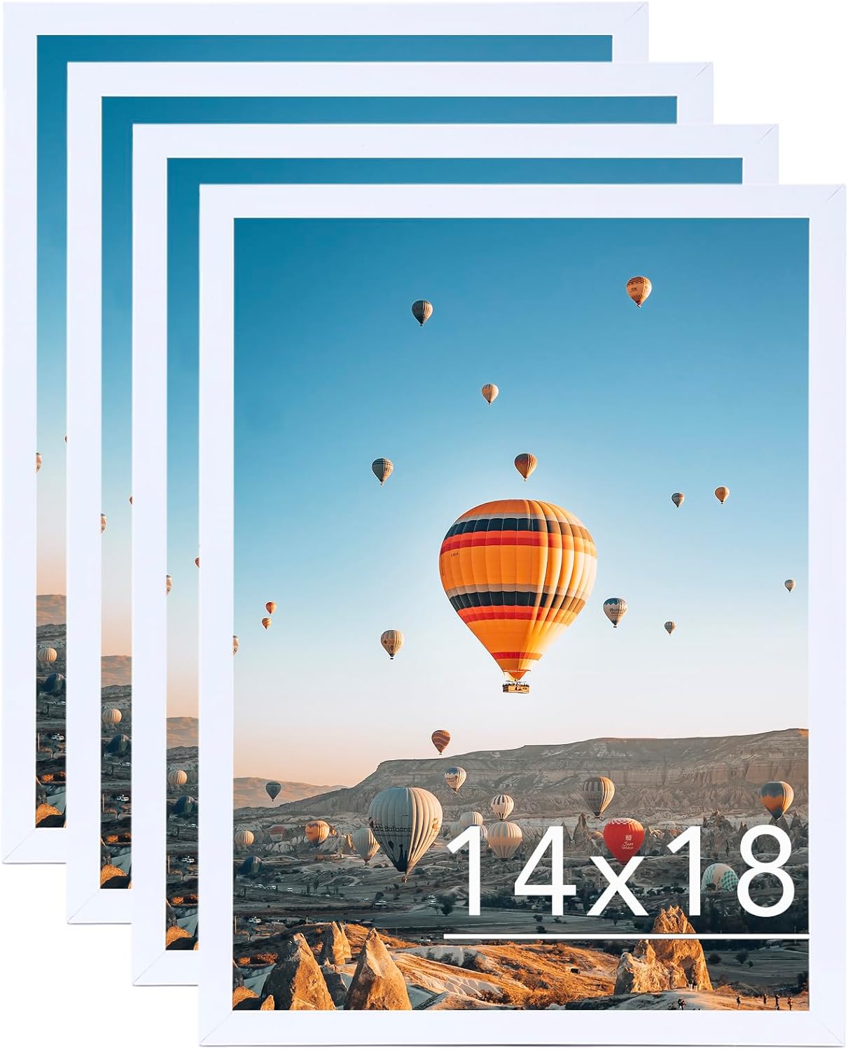 Amazon.com: JCJMY 14x18 White Picture Frame Set of 4, Horizontal and ...