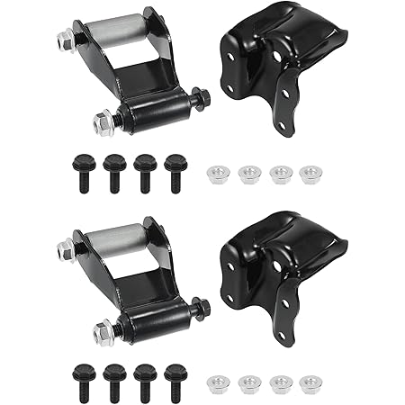 Amazon.com: Rear Leaf Spring Shackles Hanger Brackets Repair Kit Fit ...