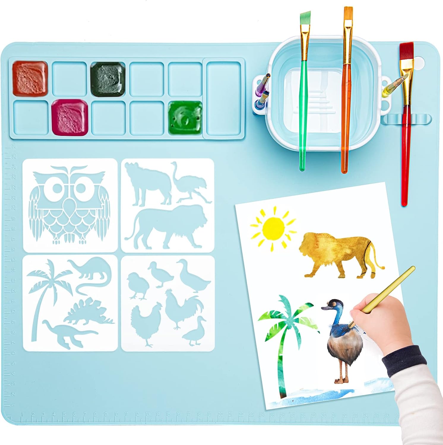 Amazon.com: Silicone Painting Mat Silicone Craft Mat 20x16inch Nonstick ...