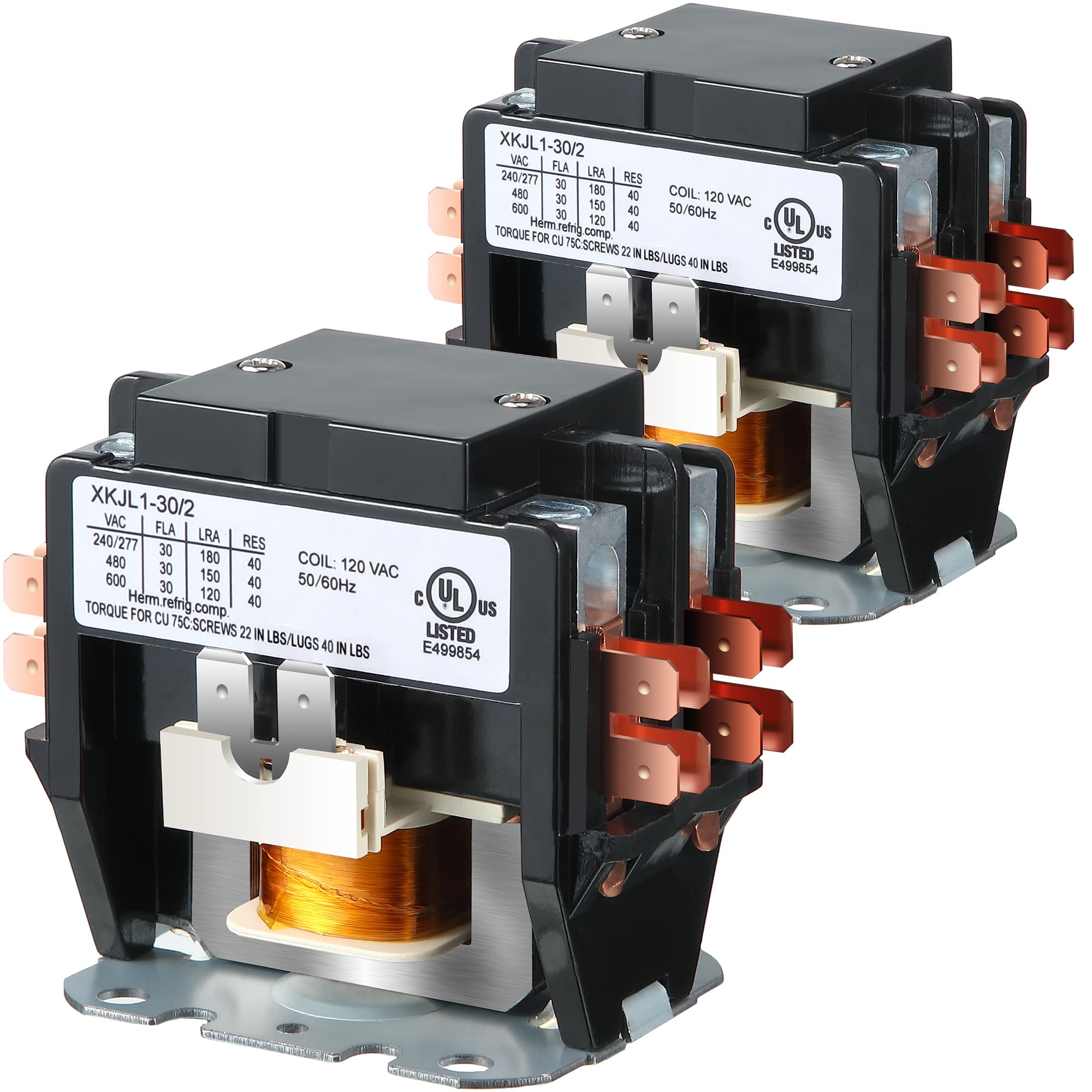 Snapklik.com : Dreyoo 2 Pack Carrier HVAC Motor Contactor, 120V 30 Amp ...