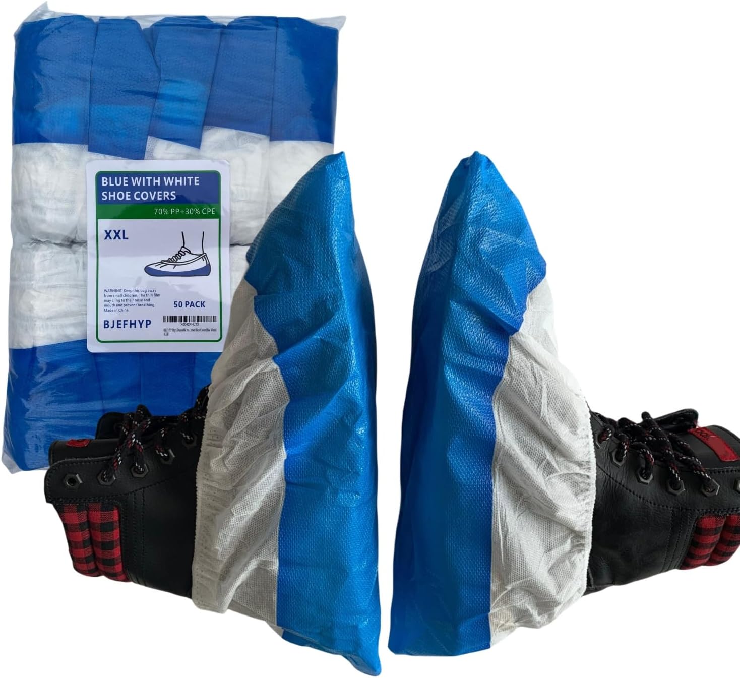 RAINFLOW 40 Pack (20 Pairs) Shoe Covers - Boot Covers Disposable Non ...