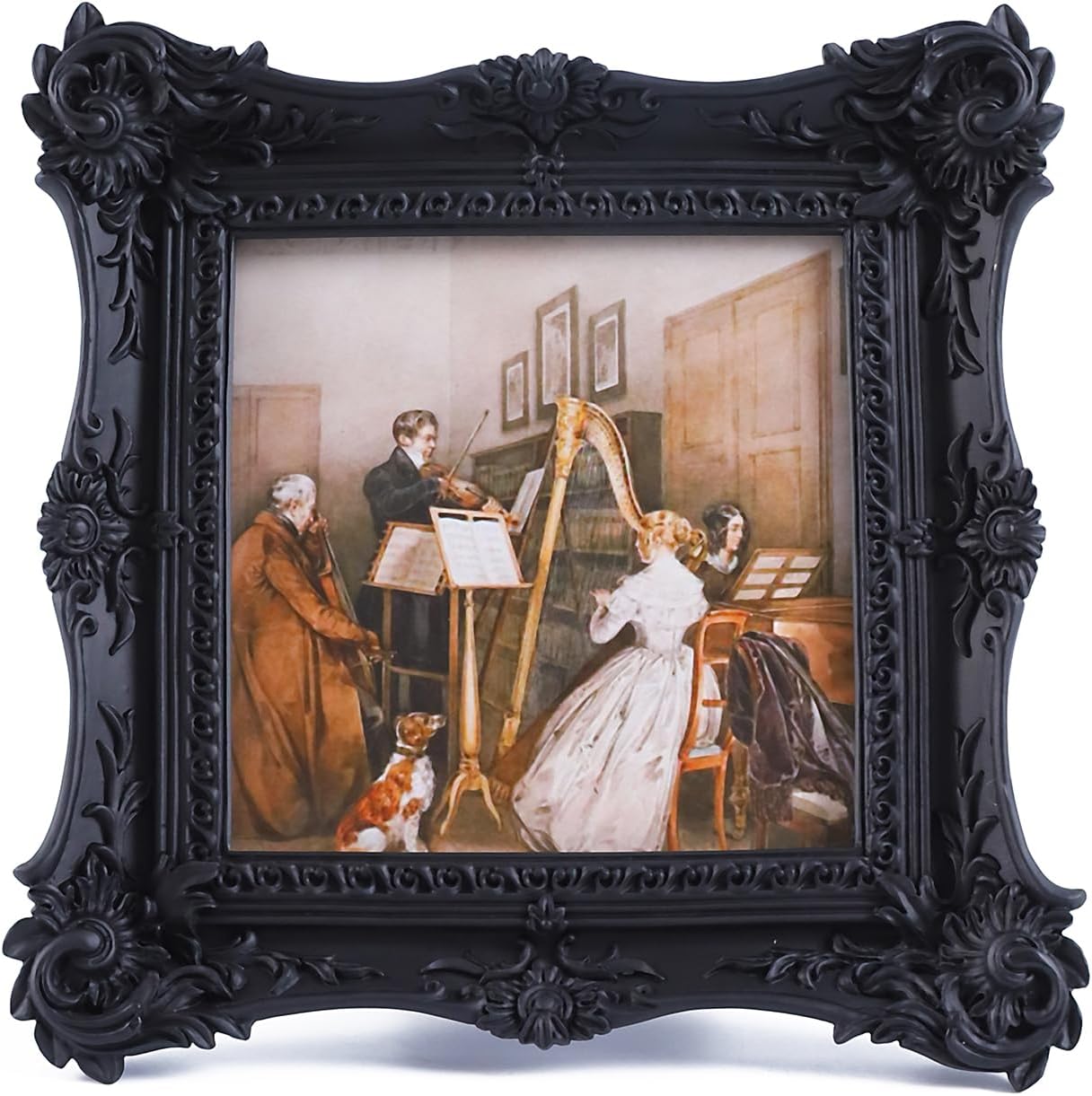 Amazon.com - SIKOO 4x4 Black Vintage Picture Frames Ornate Picture Frames Gothic Picture Frame ...