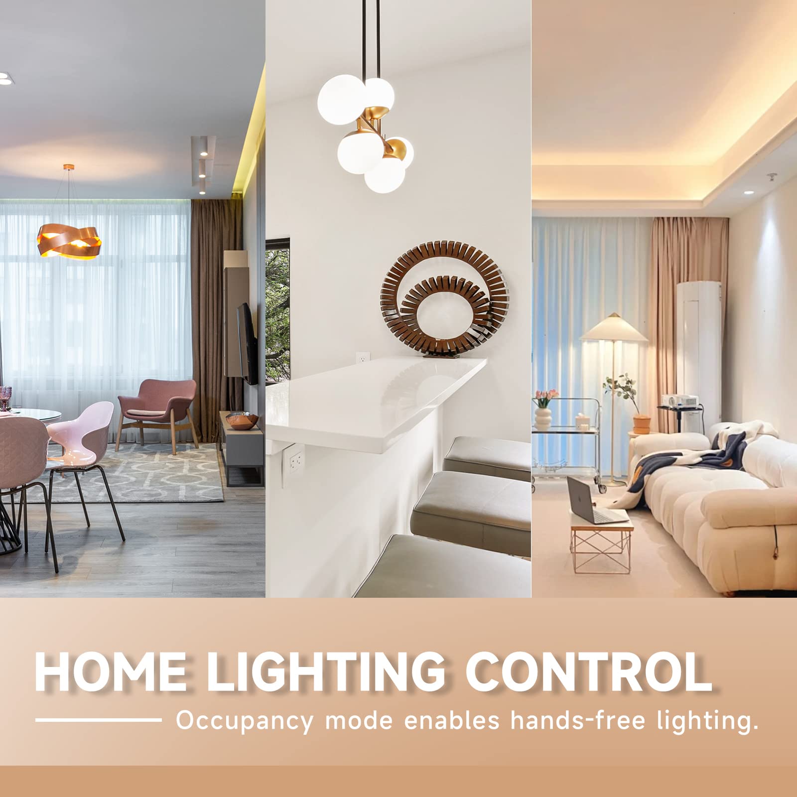 Snapklik.com : ECOELER Motion Sensor Light Switch, No Neutral Wire, PIR ...