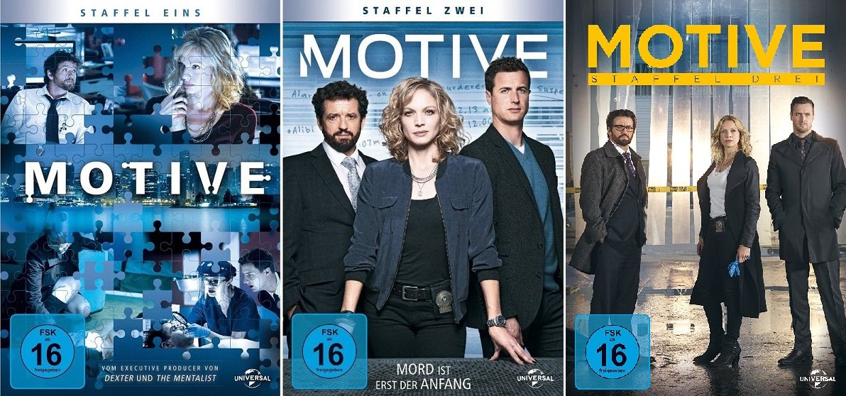 Motive - Staffel 1 + 2 + 3 im Set - Deutsche Originalware [11 DVDs ...