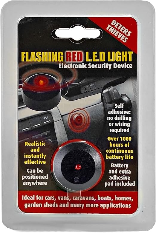 E-Tech blinkende rote LED – Dummy Alarm, Diebe – Verwendung in Auto Van ...