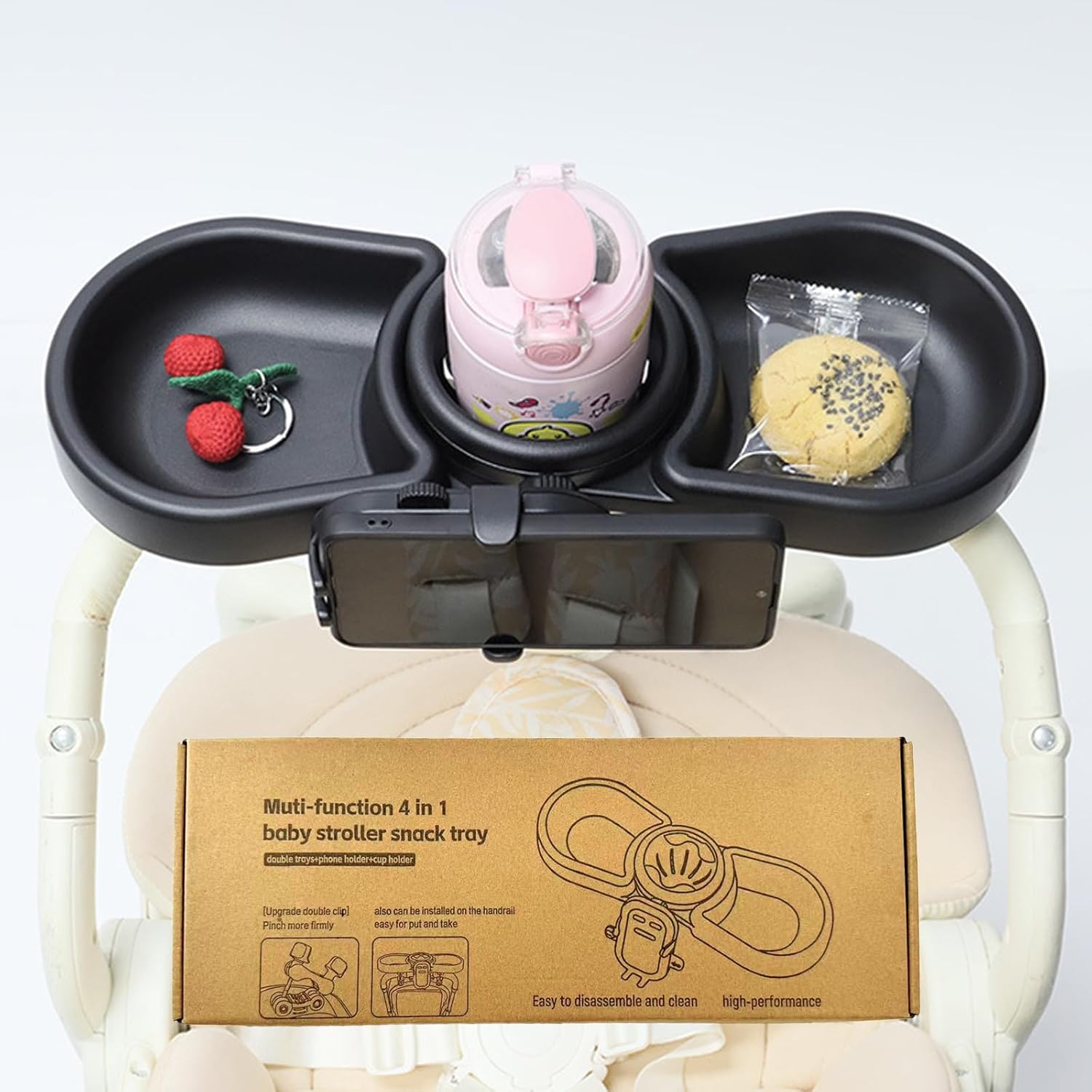 Amazon.com: Tapeta Stroller Snack Tray, 4 in 1 Stroller Tray Attachment ...