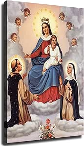 Amazon.com: Our Lady of The Rosary - Catholic Picture - Print Poster ...