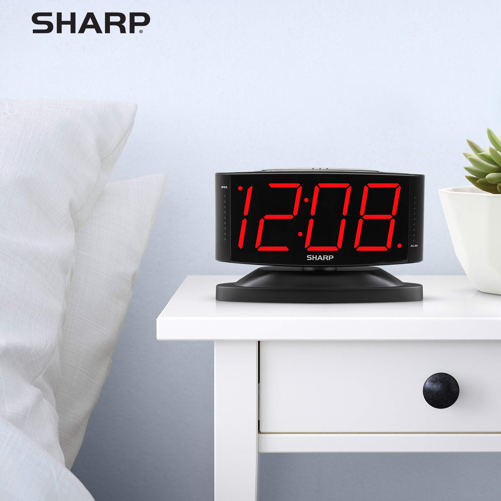 Snapklik.com : SHARP Home LED Digital Alarm Clock Swivel Base - Outlet ...