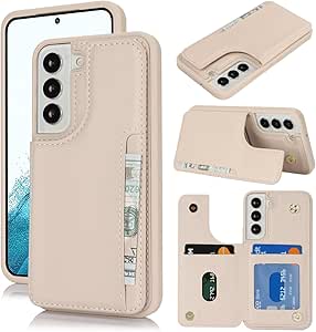 Amazon.com: iCoverCase Compatible with Samsung Galaxy S22 Case with Card Holder, S22 Wallet Case ...