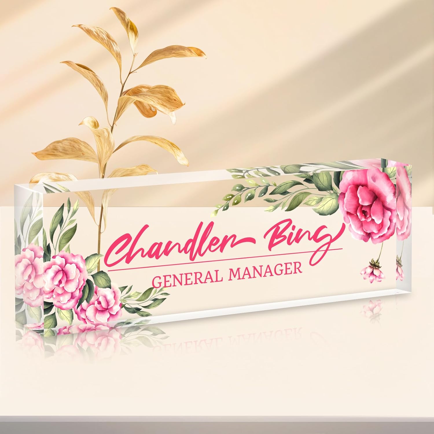 Amazon.com: Custom Office Name Plate for Desk - Desk Name Plate ...