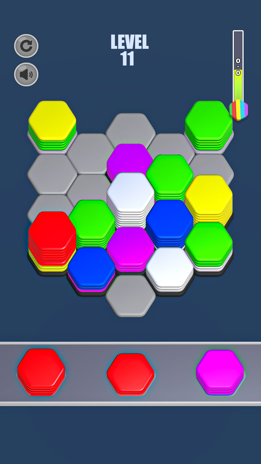 Hexa Sorting Puzzle Hexa Blocks Merge Sort 3D: Hexa Sort Hexa Block ...