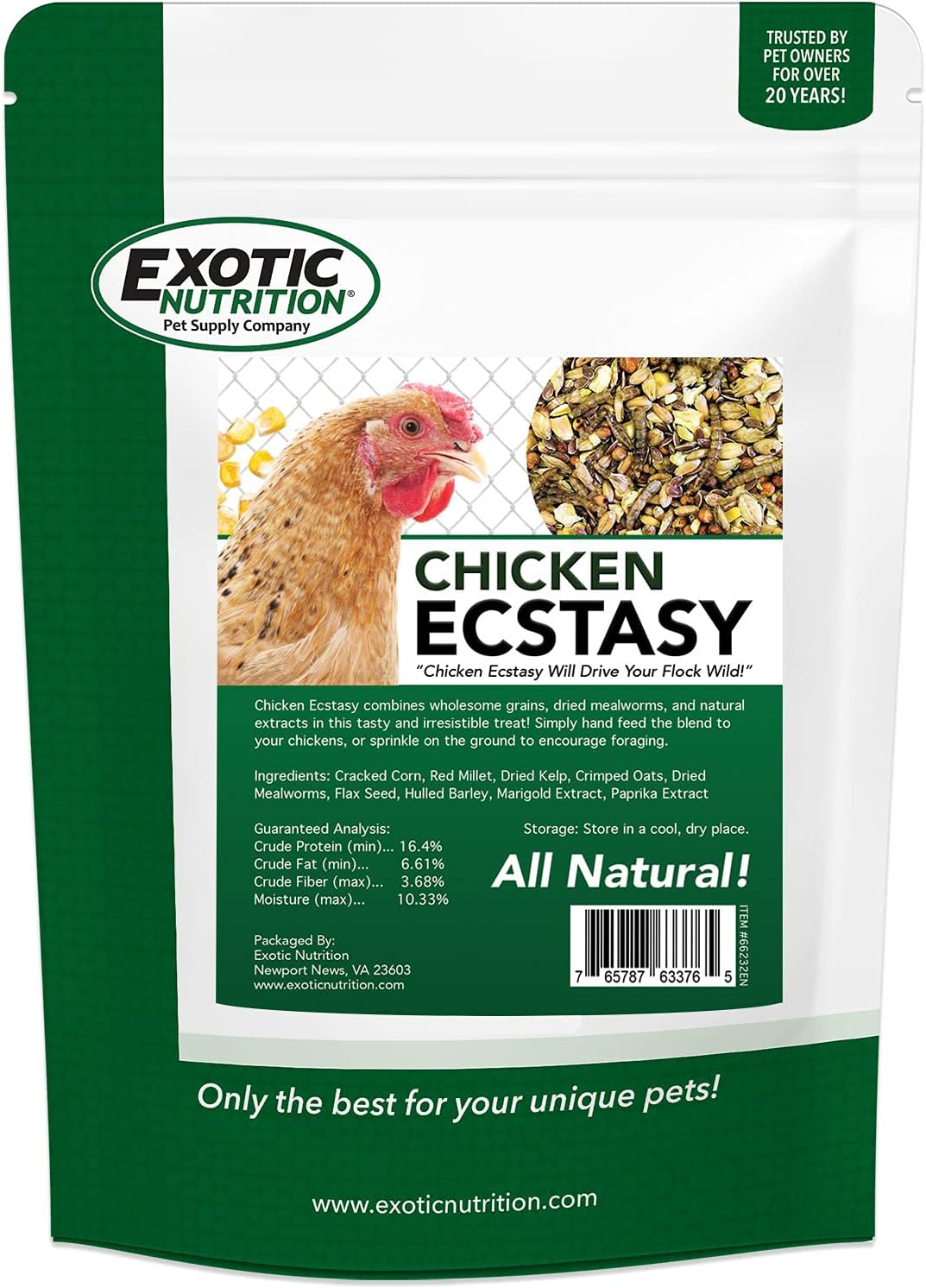 Amazon.com : Chicken Ecstasy (18 lb.) - Healthy All-Natural Backyard ...