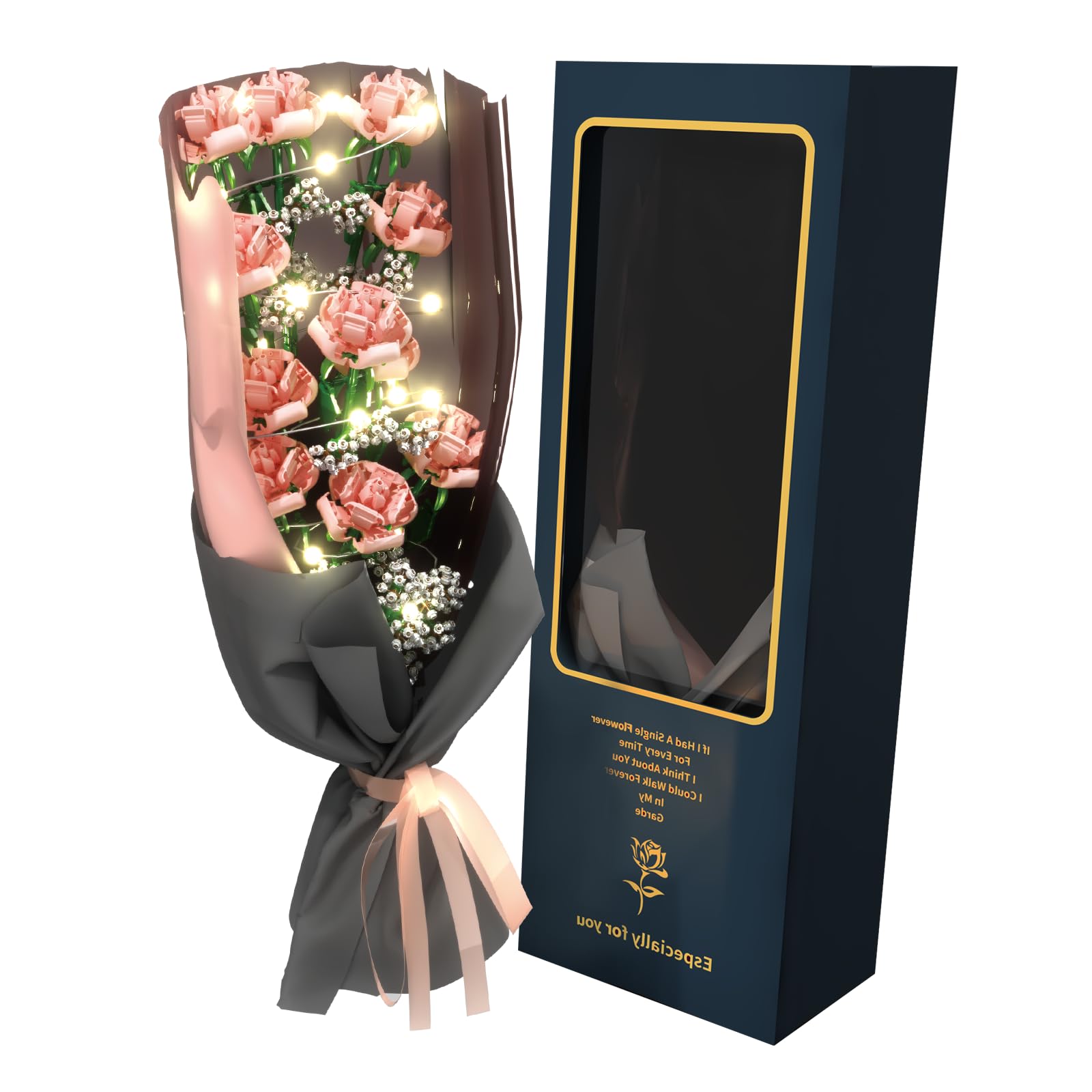 Amazon.com: CODE FLORIST Rose Bouquet Building Kit,Artificial Rose ...