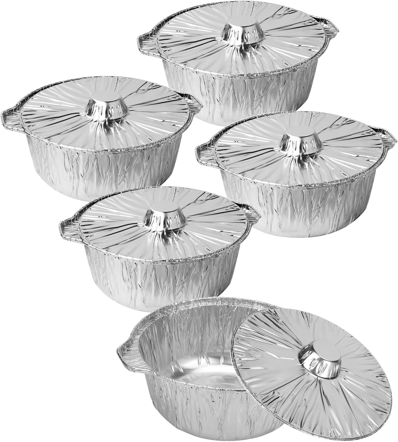 Amazon.com: 60 Ounce Disposable Aluminum Pot, Disposable Pots With Lids ...