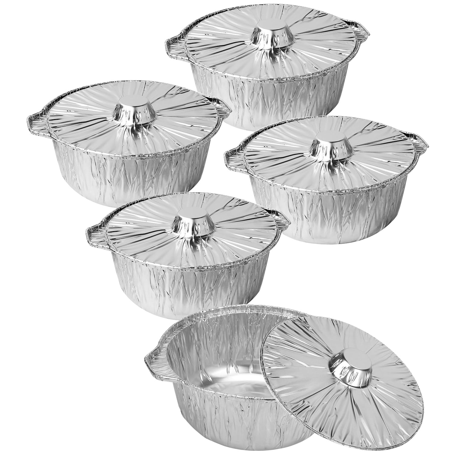 Amazon.com: 60 Ounce Disposable Aluminum Pot, Disposable Pots With Lids ...