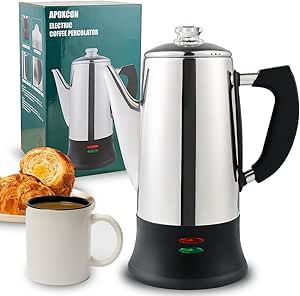 Amazon.com: APOXCON Electric Coffee Percolator Stainless Steel Coffee ...