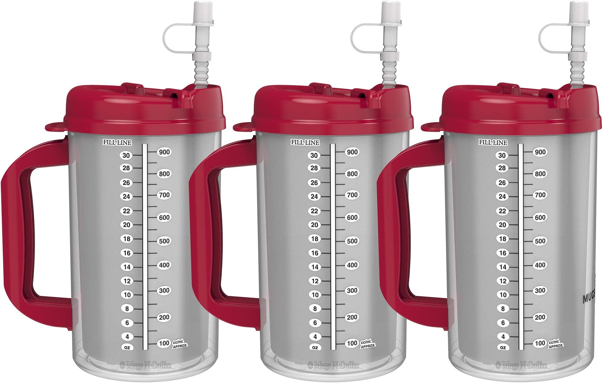 Amazon.com: (2) 32 oz Hospital Mugs with Purple Lids - Insulated Cold ...