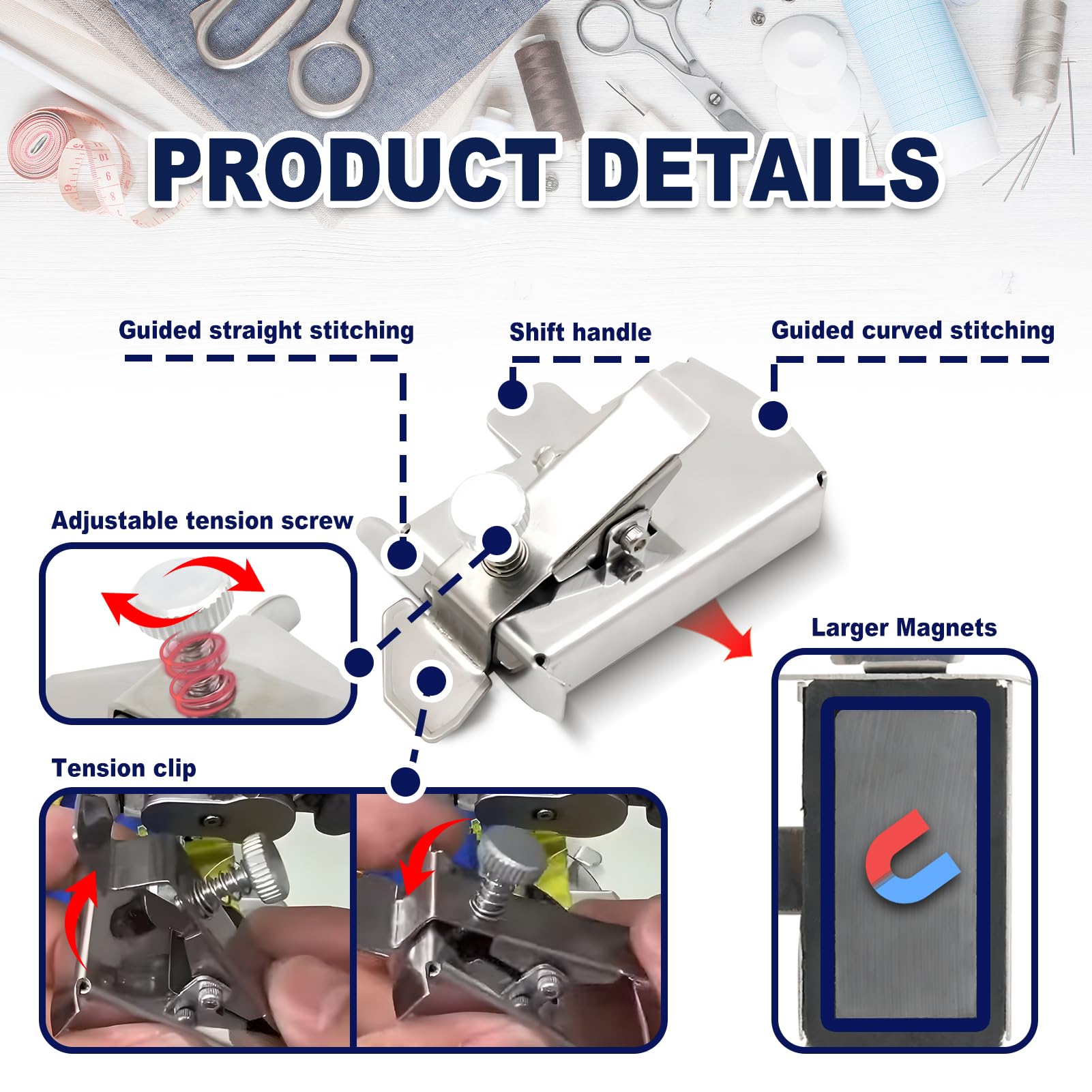 Snapklik.com : Magnetic Seam Guide For Sewing Machine - RonJea ...