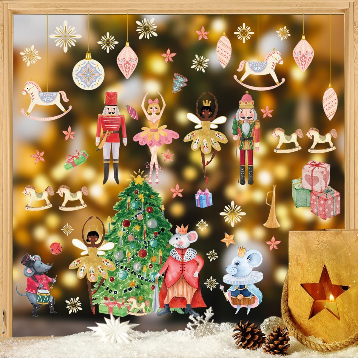 Amazon.com: Mfault Merry Christmas Nutcracker Wall Decals Stickers ...