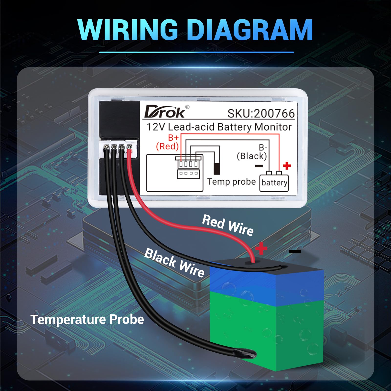 Snapklik.com : RV Battery Monitor 12v, 10-100v Digital Voltage Meter ...