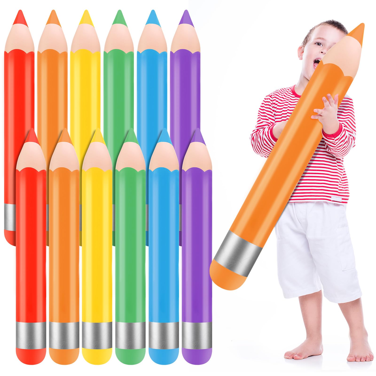 Snapklik.com : Blueweenly 12 Pcs Giant Large Inflatable Pencil Balloon ...