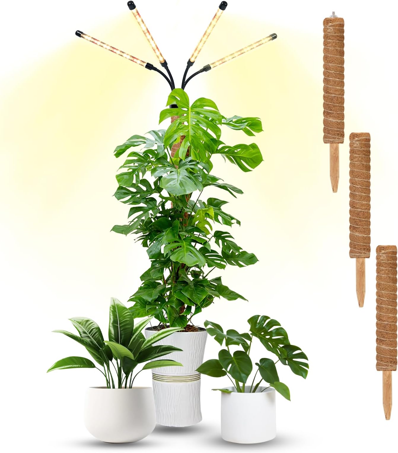 Amazon.com : Grow Light with Moss Pole,Full Spectrum LED Plant Light ...