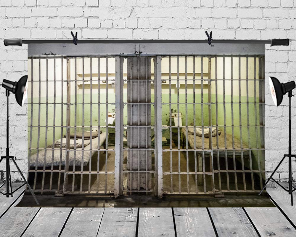 Buy LYLYCTY 7x5ft Cell Backgrounds Prison Scene Backdrop Police Jail ...