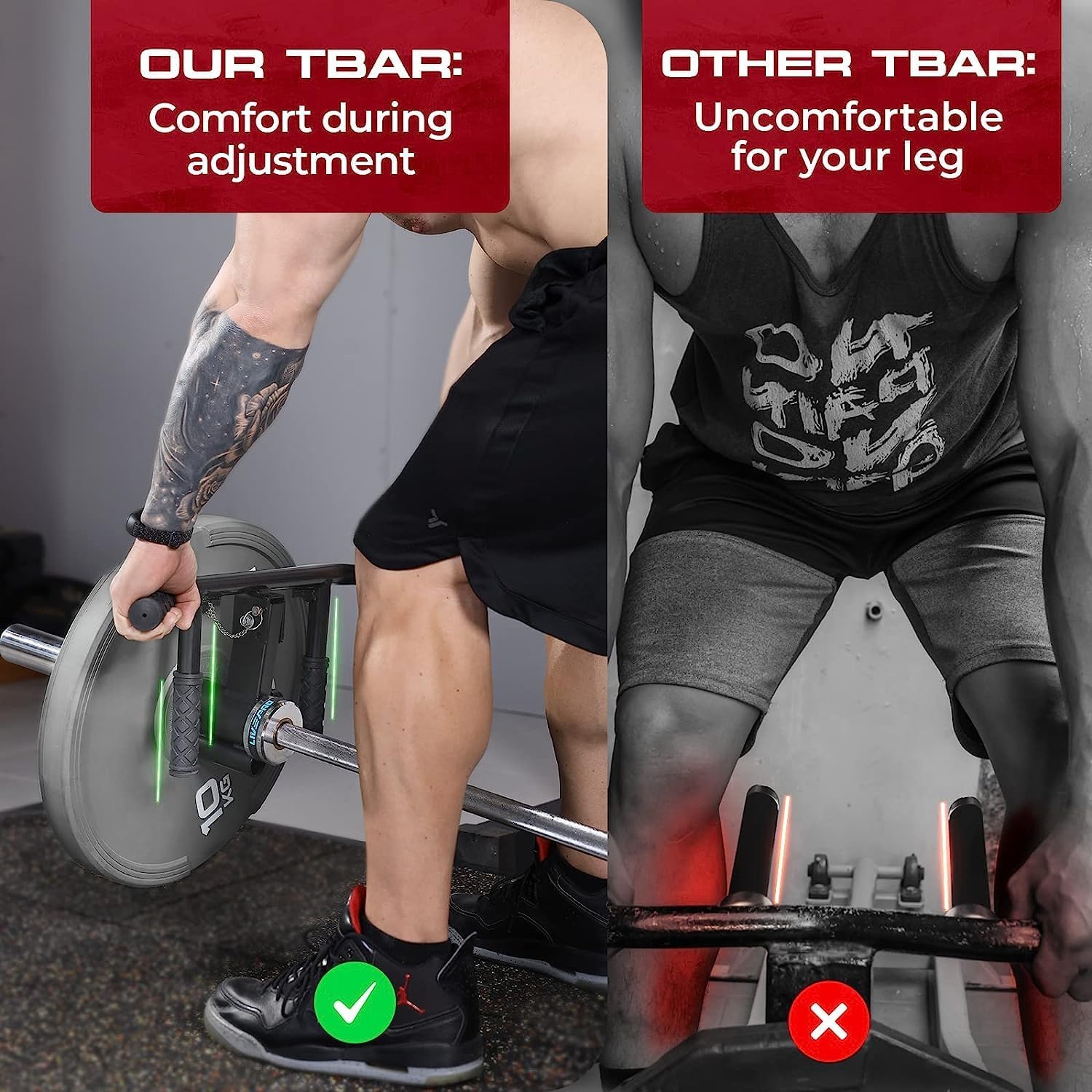 Snapklik.com : Yes4All T Bar 4 Handles Adjustable, Versatile Landmine ...