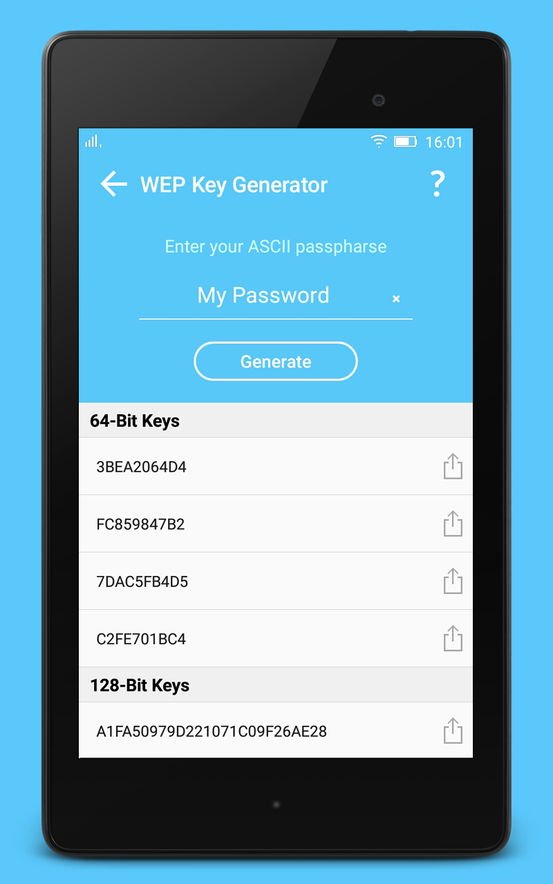 WiFi Utilities – WEP Key Gen - App on Amazon Appstore