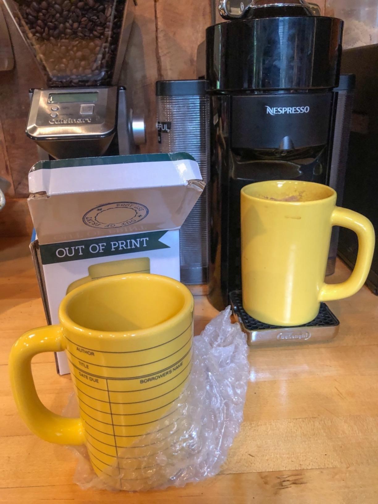 Amazon.com: Out of Print Library Card Coffee Mug Green : MUGS-1013 ...