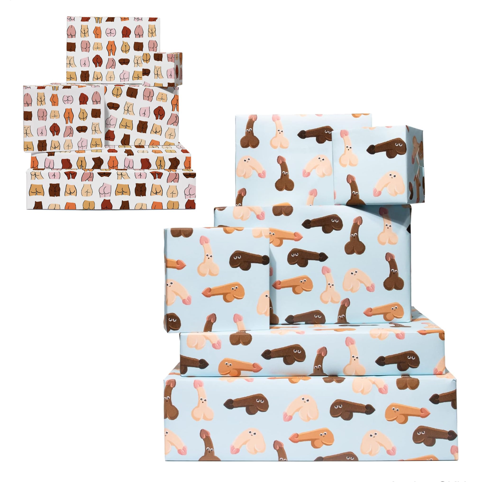 Amazon.com: CENTRAL 23 Funny Rude Wrapping Paper Bundle – 12 Sheets for ...