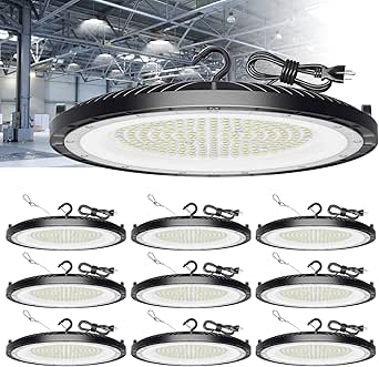 ONLYLUX 200W UFO LED High Bay Lights, 30000LM LED Shop Lights & Garage Lights, IP65 Waterproof ...