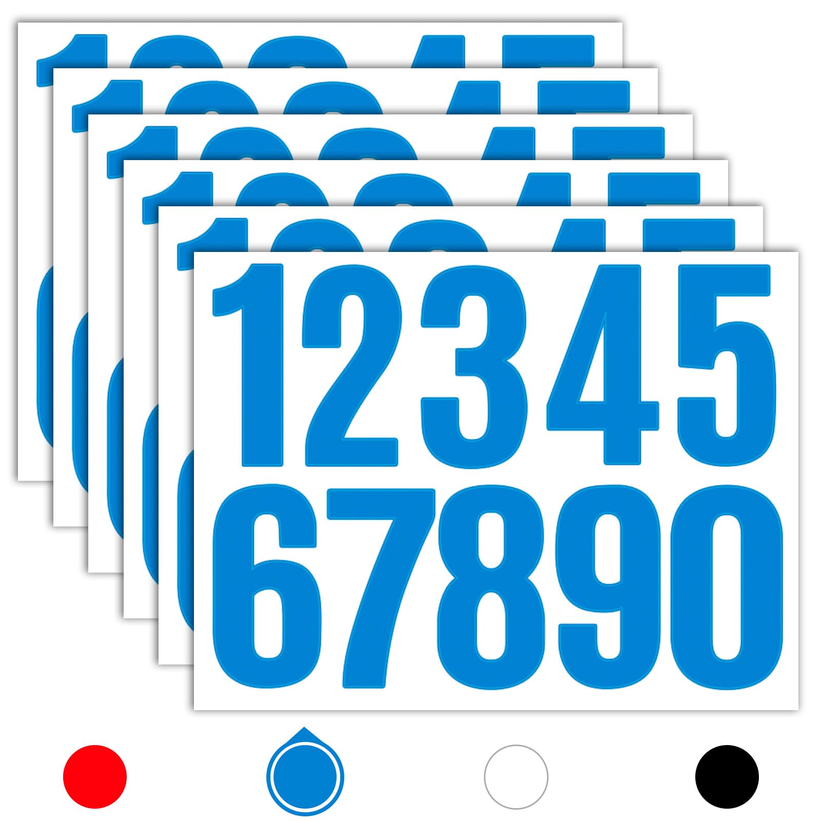 Amazon.com: Seloom 6 Sheets 3 Inch Vinyl Mailbox Numbers Stickers Self ...