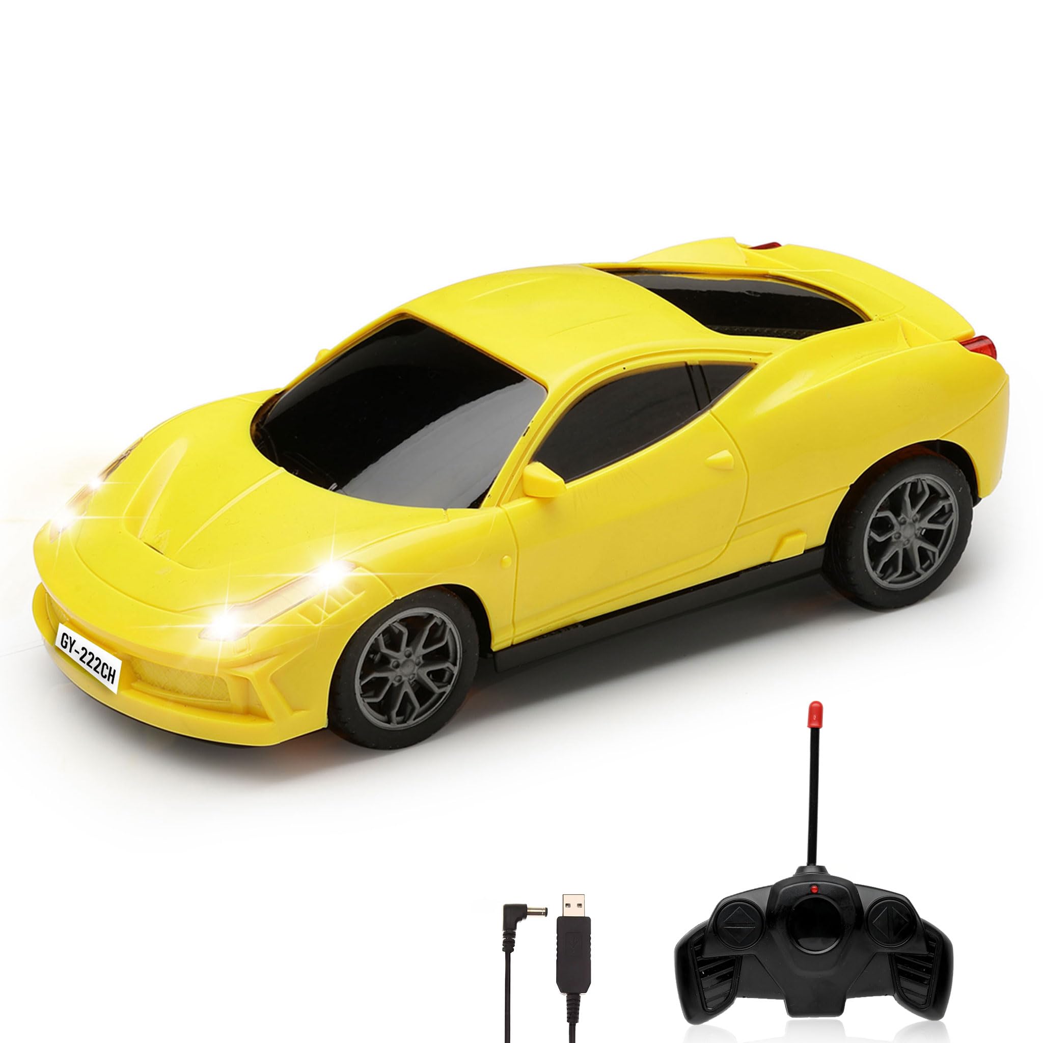 Gooyo GY-222CH Rechargeable Remote Control Car Toy | Yellow Color ...