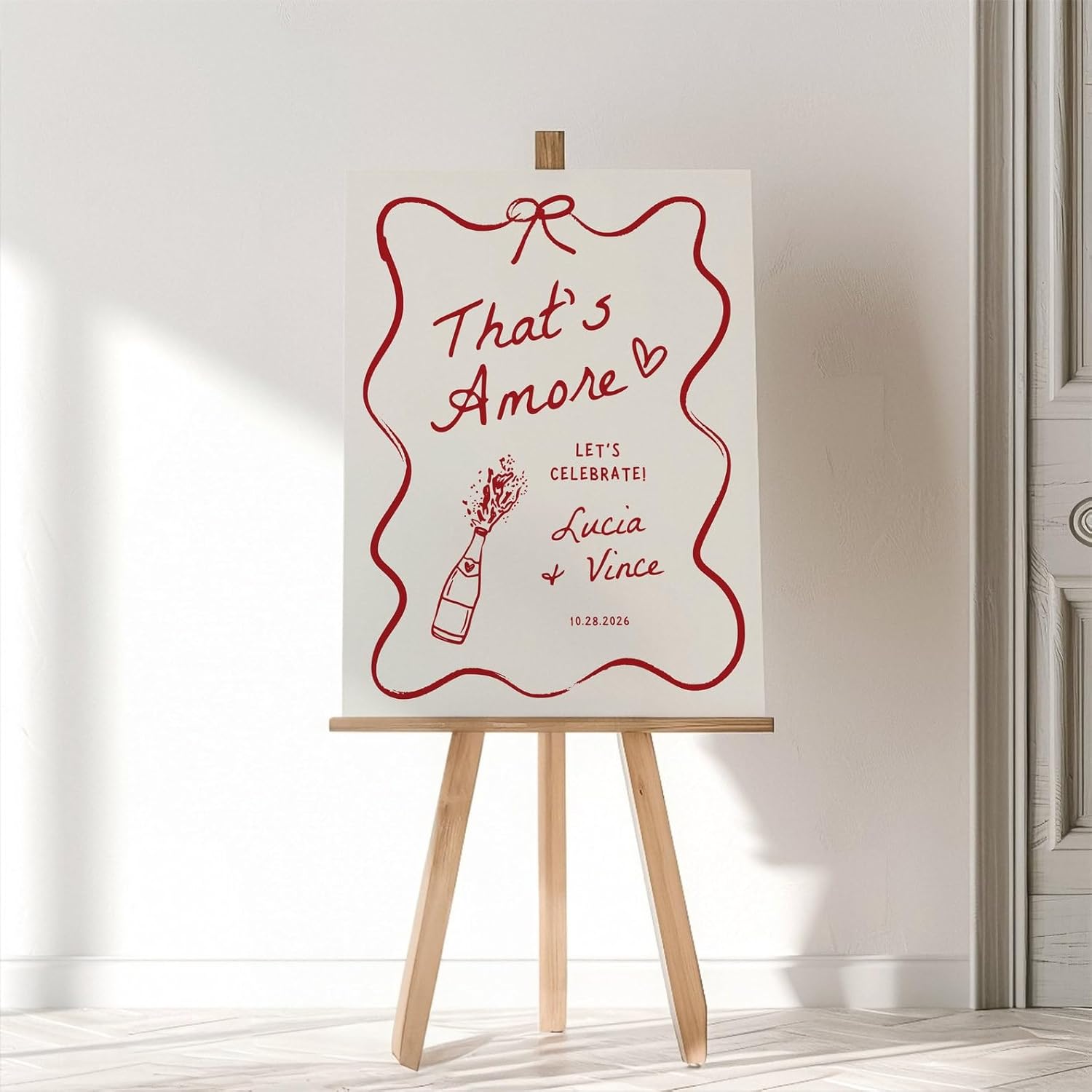 Amazon.com : Personalized Engagement Party Welcome Sign, That's Amore ...
