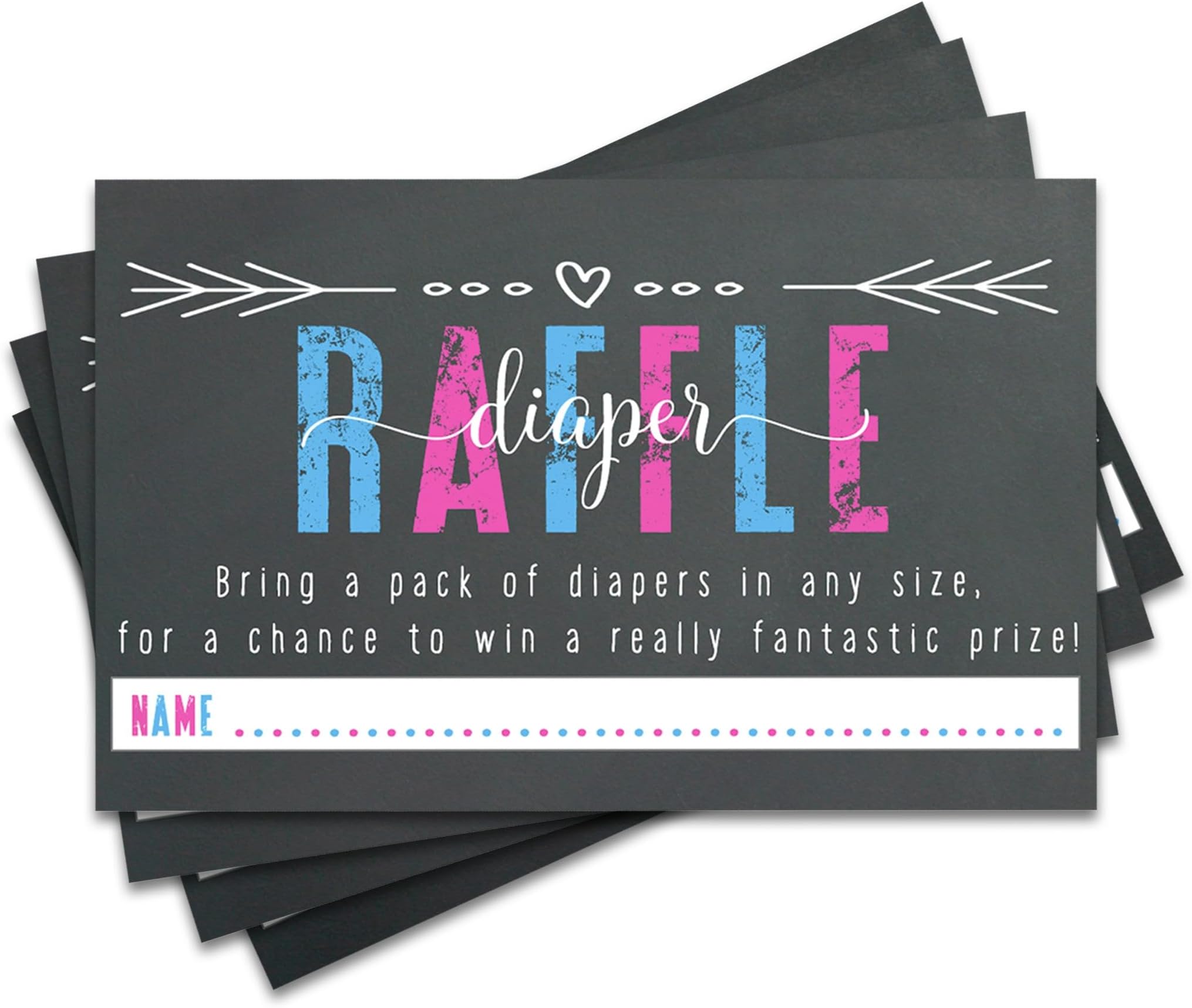 Amazon.com: None Brand Floral Diaper Raffle Tickets, Baby Shower ...