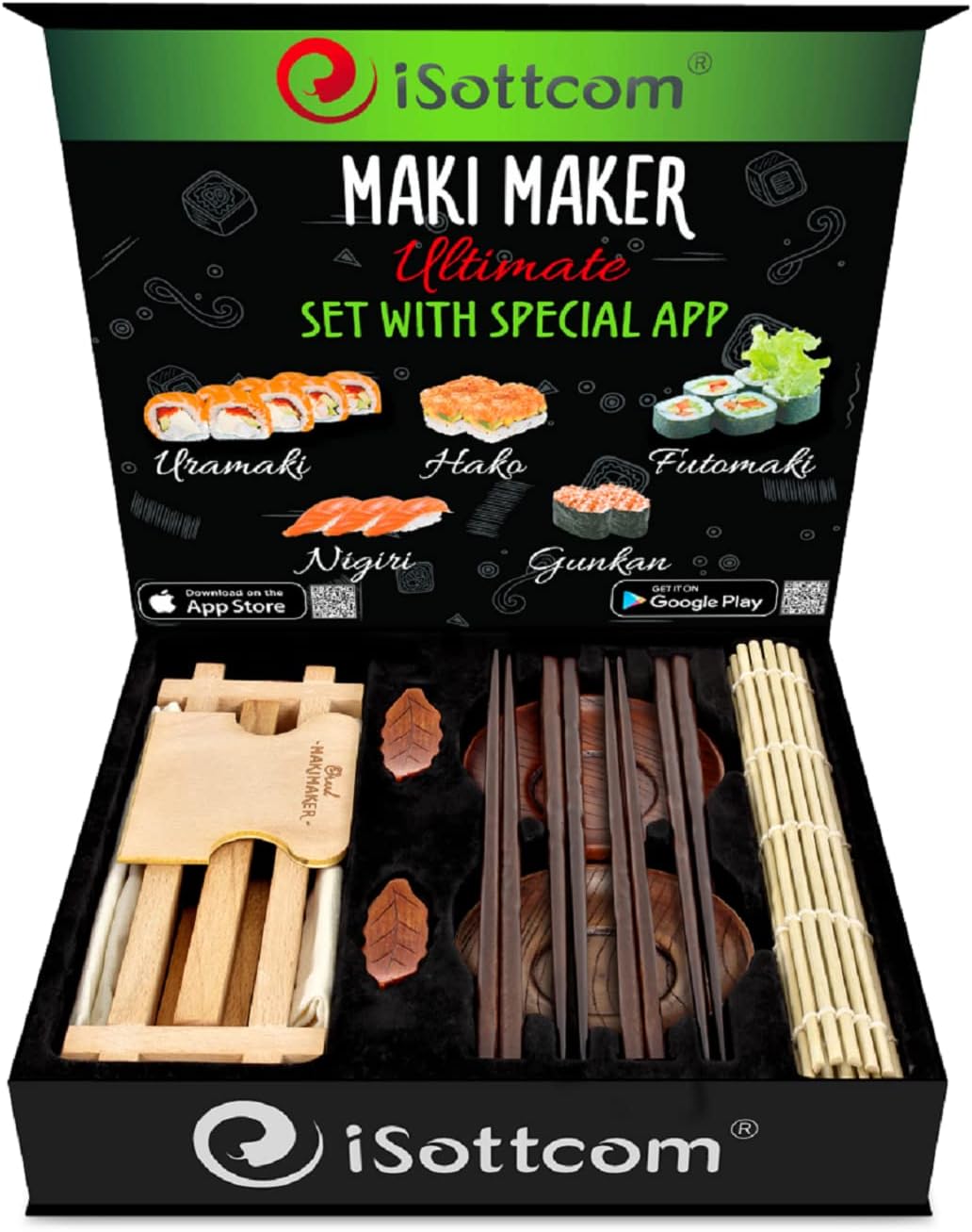 Amazon.com : Sushi Chef Sushi Making Kit : Gourmet Seafood Gifts ...
