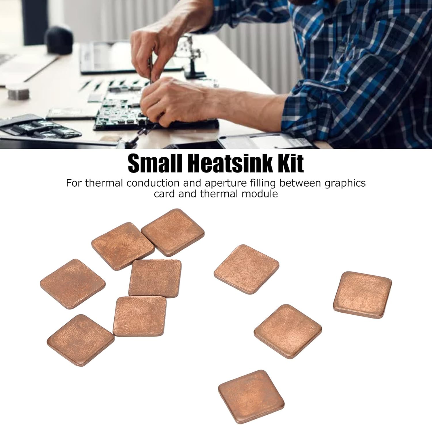 Bewinner 100pcs 15mm GPU CPU Thermal Heatsink Copper Pad, Copper Pad ...