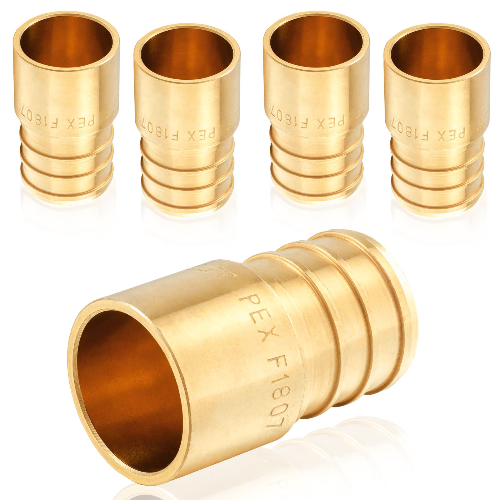 Snapklik.com : HeSun 5-Pack PEX Fittings, 3/4" PEX X 1/2" Female Sweat ...