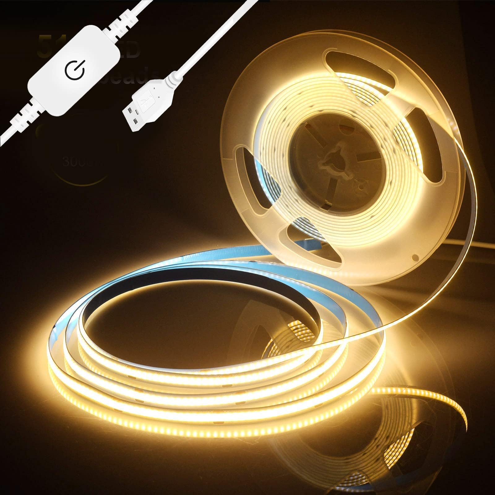 Pautix 5v Cob Light Strips Tayire USB 2 5V COB LED Strip Light War ...