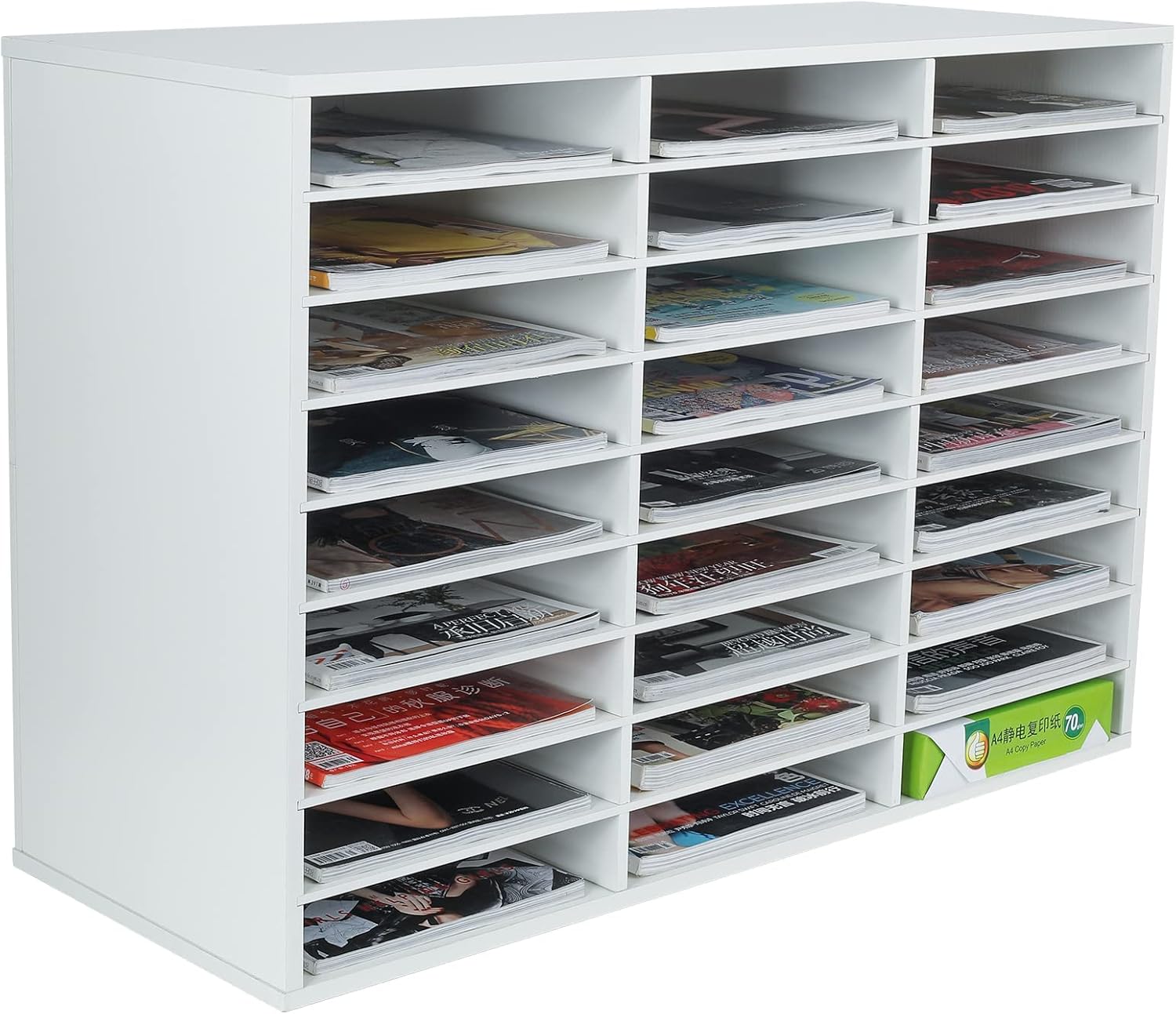 EasyPAG Wood Desktop 9 Tier 27 Compartments A4 Filing Tray Office Desk ...