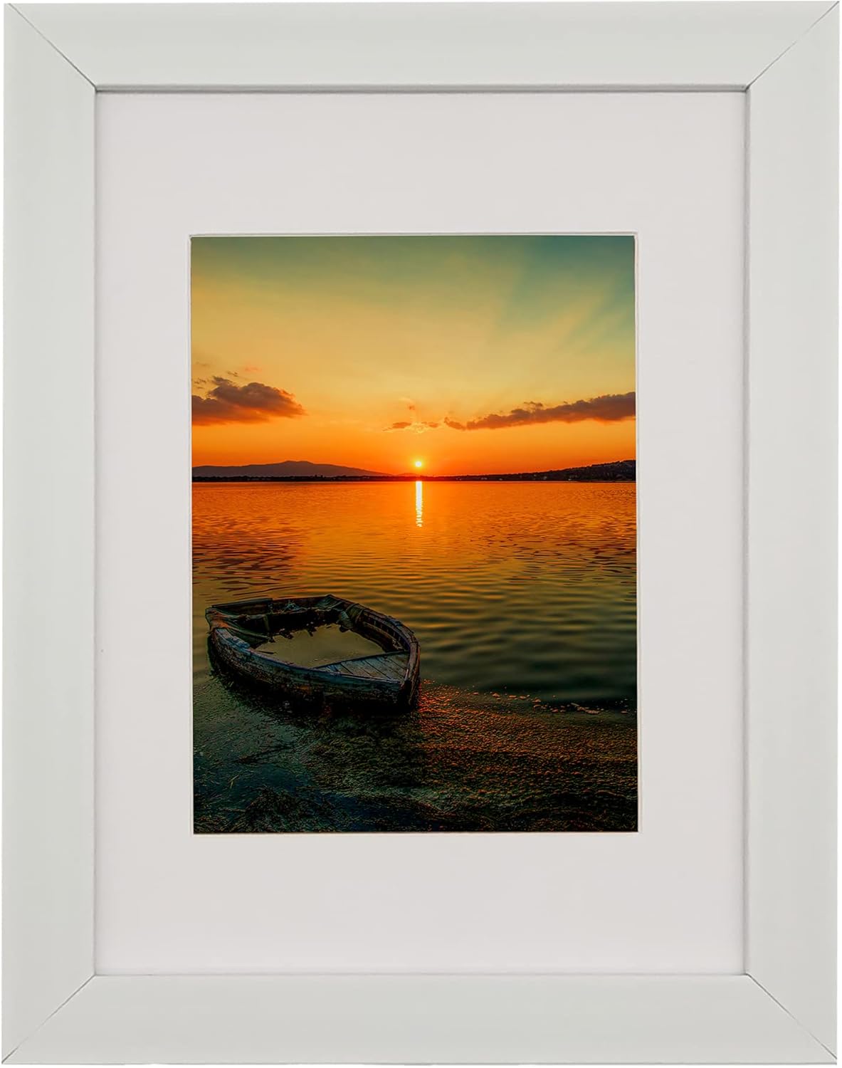 A5 Photo Frame Gallery Picture frame with A6 mat,Freestanding and Wall ...