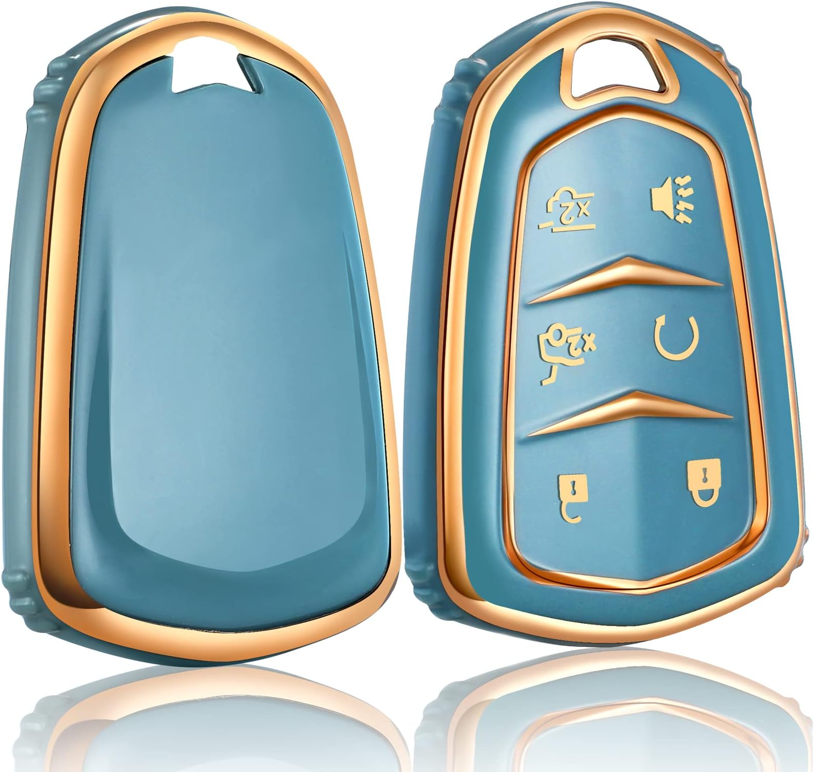 Amazon.com: Toykee for Cadillac Key Fob Cover Keychain Accessories for ...