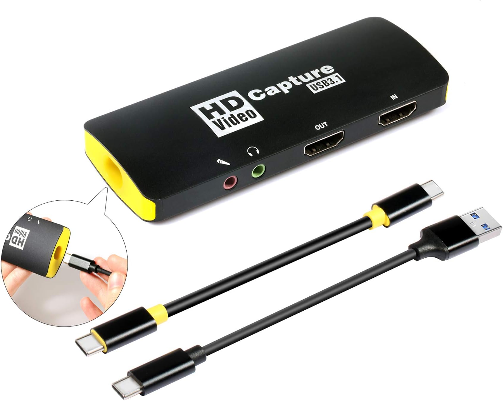 Amazon.com: VIXLW Video Capture Card, 4K HDMI to 1080P USB-C Video ...