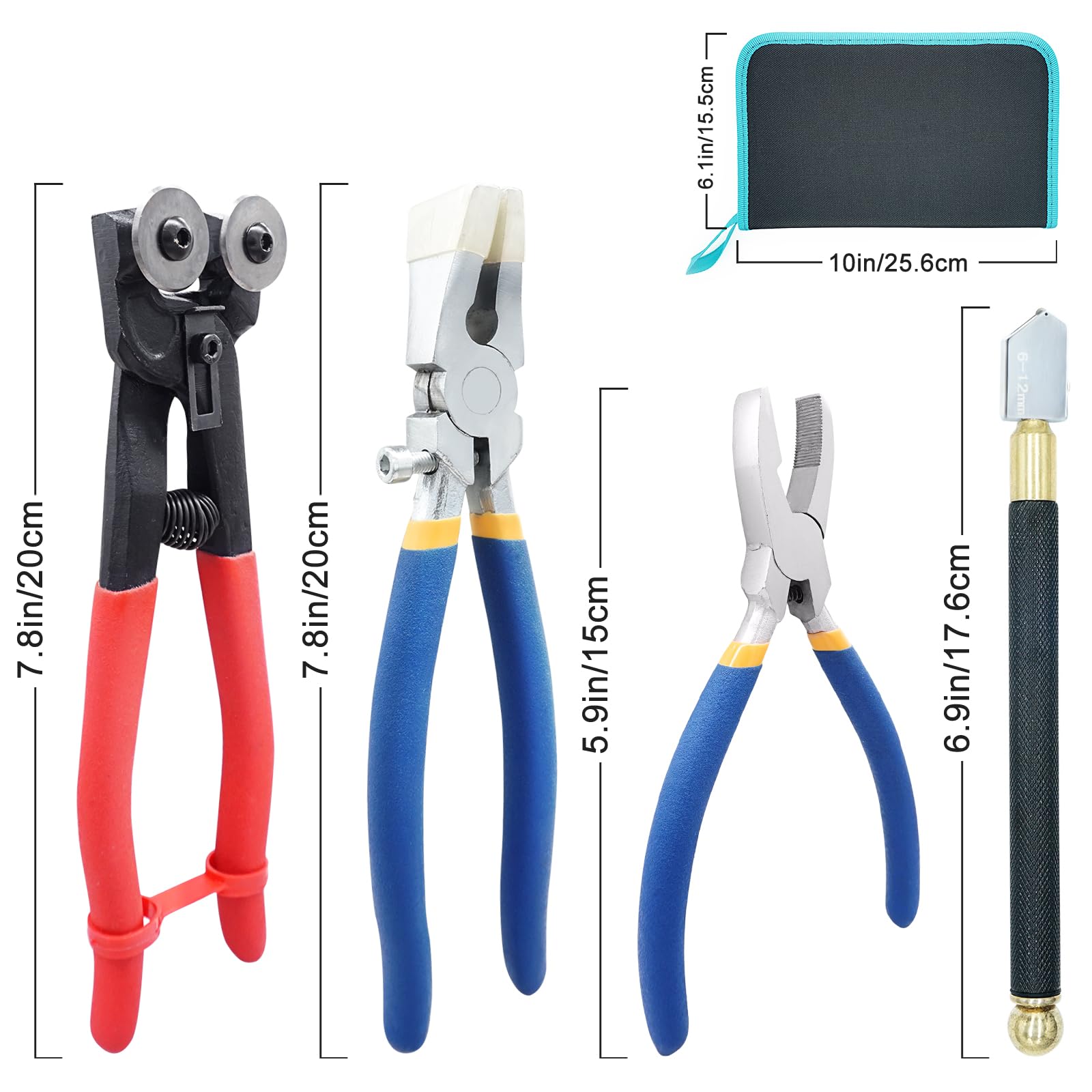 Snapklik.com : Glass Running Breaking Pliers And Glass Cutter Kit Glass ...