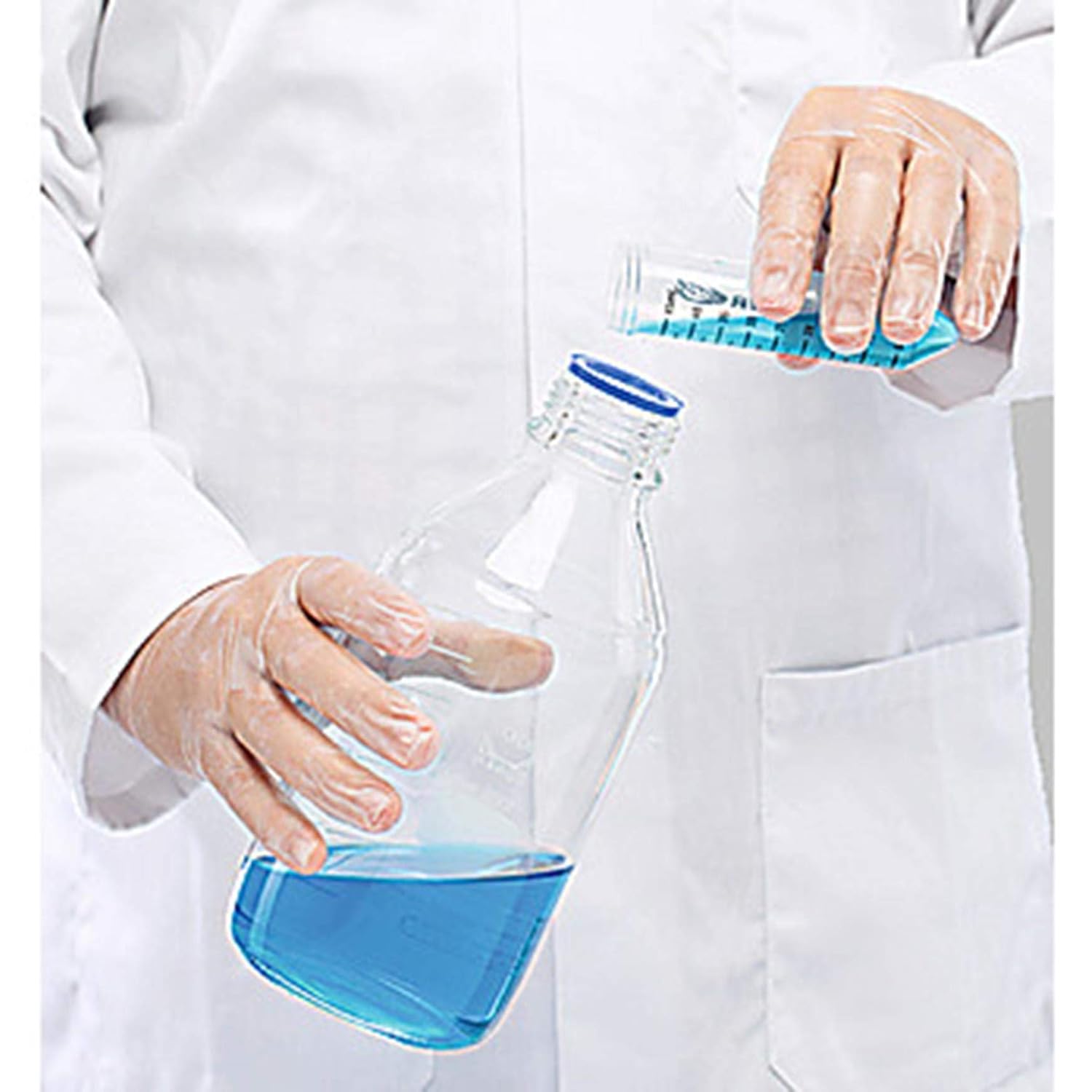 Ansell BVA-E-L BioClean Vector Non-Sterile Vinyl Glove, 12" Length, Ambidextrous, Clear, L (Pack ...